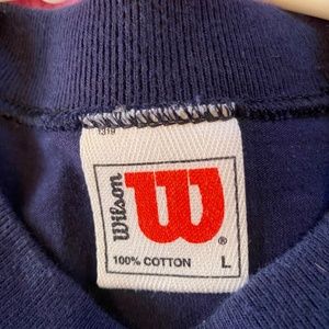 Wilson | Shirts | Vintage Wilson Athletics Blue Heavyweight Cotten ...